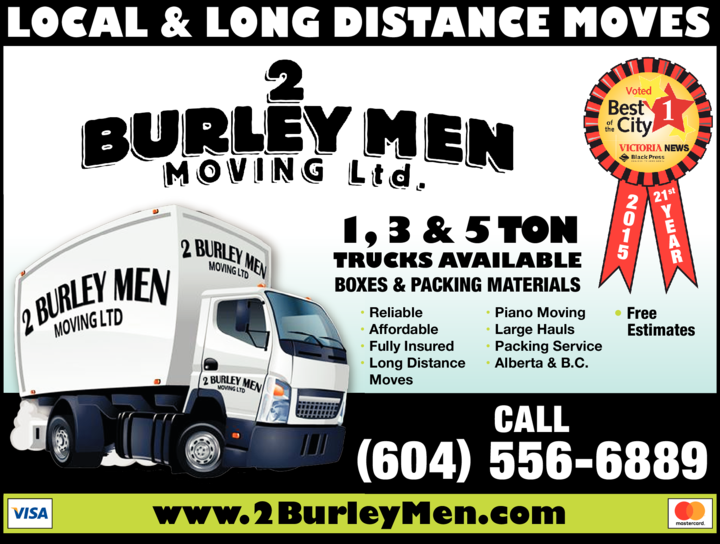 2 Burley Men Moving Ltd - Maple Ridge, BC | Fraser Valley Local